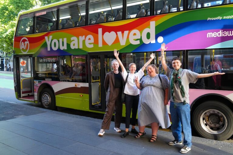 Kinetic launches Pride Bus on streets of Auckland - Australasian Bus ...