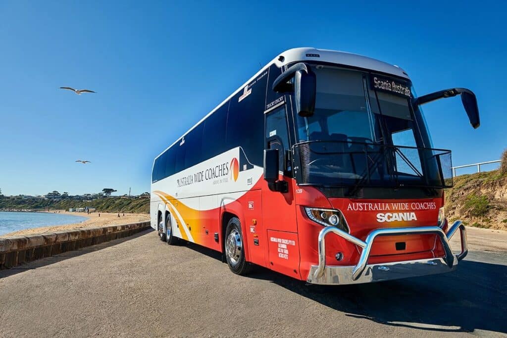 Australia Wide Coaches dedicates new special Scania to treasured member