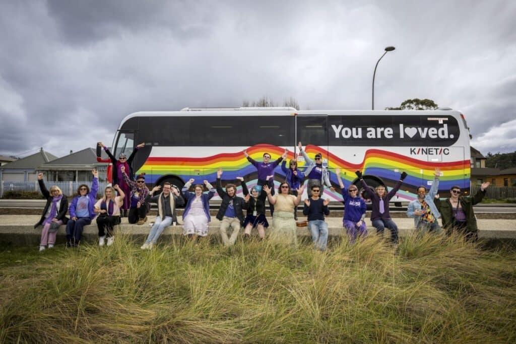 Hobart Pride bus spreads love and acceptance