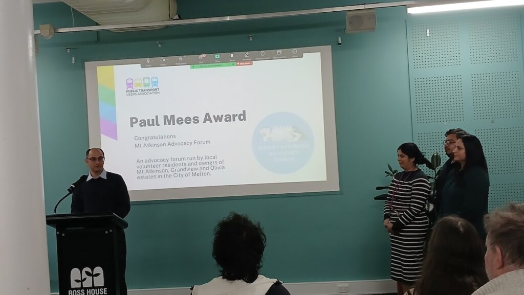 Community win as Mt Atkinson Advocacy Forum receives Paul Mees Award